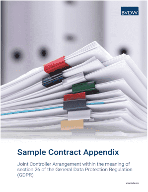 Fillable Online Sample Contract Appendix Fax Email Print - pdfFiller