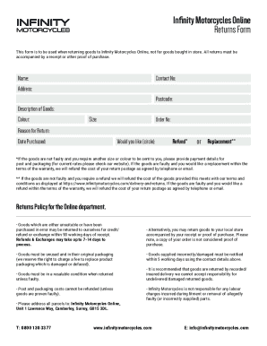 Fillable Online Returns Form Fax Email Print - pdfFiller