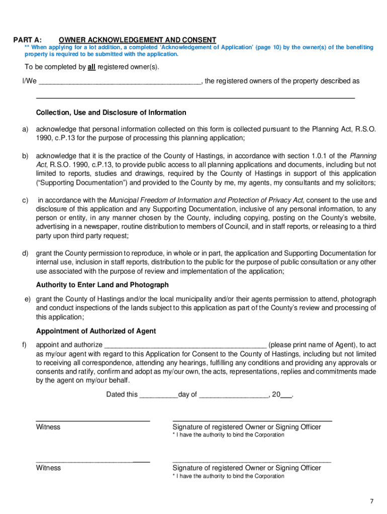 Fillable Online OWNER ACKNOWLEDGEMENT AND CONSENT Fax Email Print ...