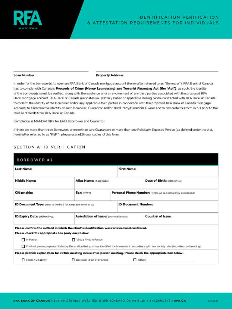 Fillable Online Identification Verification & Attestation Requirements ...