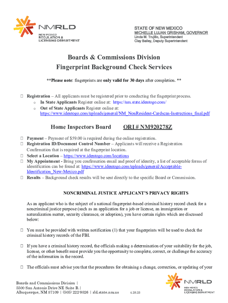 Fillable Online Fingerprint Background Check Services Fax Email Print - pdfFiller