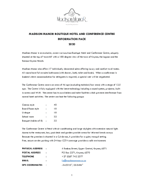 Fillable Online Madison Manor Information Pack 2020 Fax Email Print ...