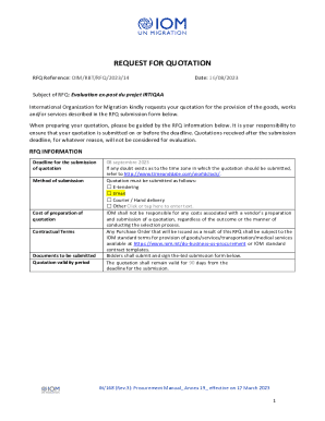 Fillable Online Rfq Reference: Oim/rbt/rfq/2023/14 Fax Email Print ...