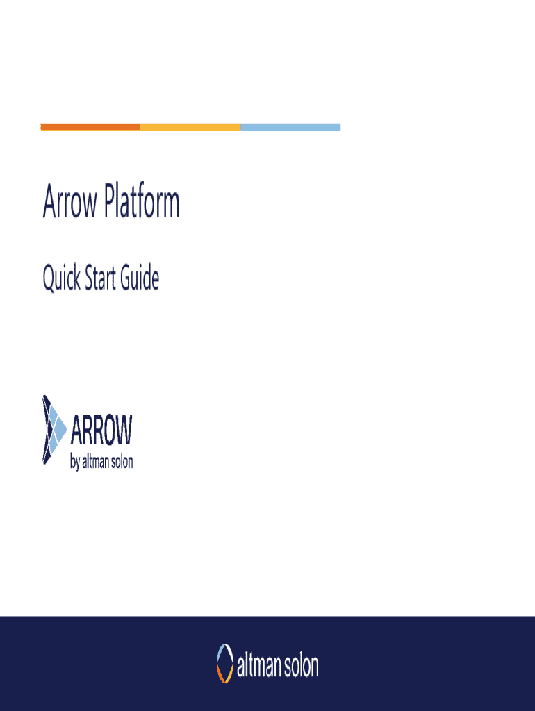 Fillable Online Arrow Platform Quick Start Guide Fax Email Print ...