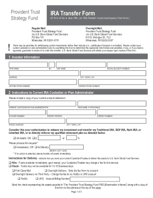 Fillable Online Provident Trust Strategy Fund Ira Transfer Fax Email ...