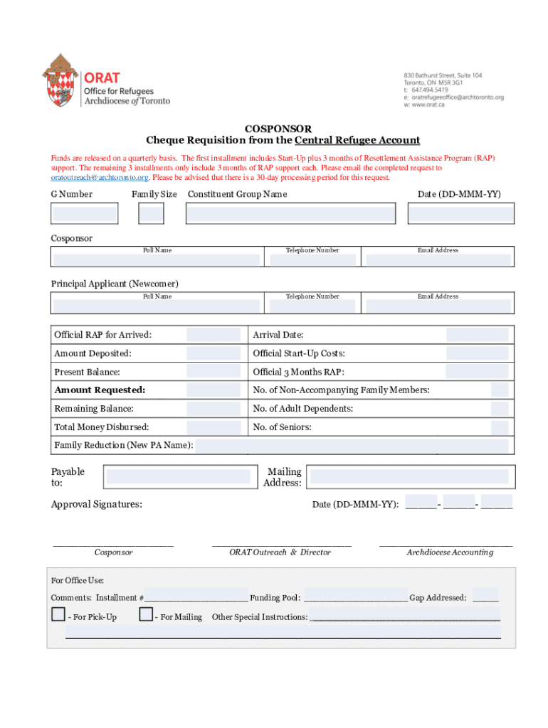Fillable Online Cheque Requisition Fax Email Print - pdfFiller