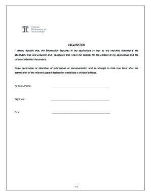 Fillable Online Declaration of Accuracy Fax Email Print - pdfFiller