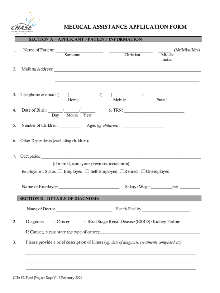 Fillable Online Medical Assistance Application Fax Email Print - pdfFiller