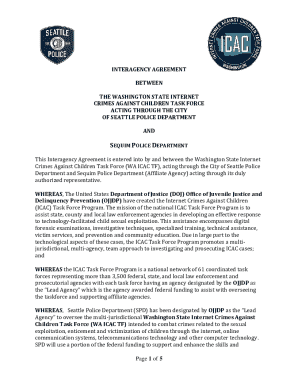 Fillable Online Interagency Agreement Between the Washington State ...