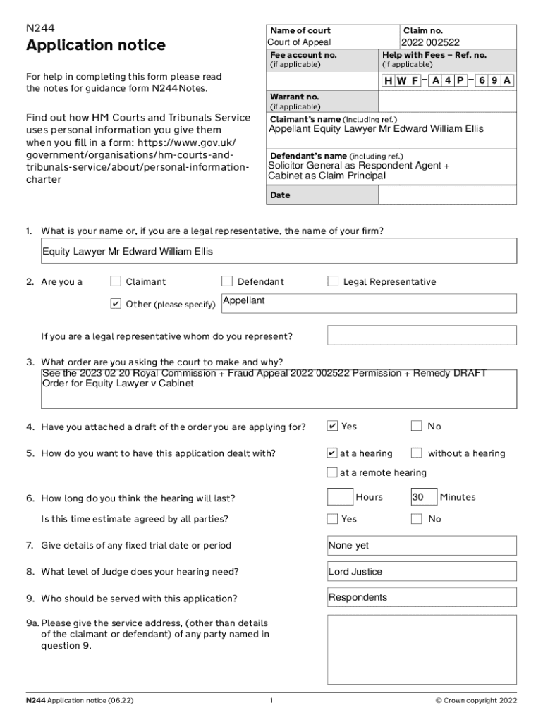 Fillable Online Application Notice Fax Email Print - pdfFiller