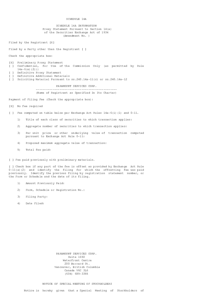 Fillable Online Proxy Statement Pursuant to Section 14(a) of the ...