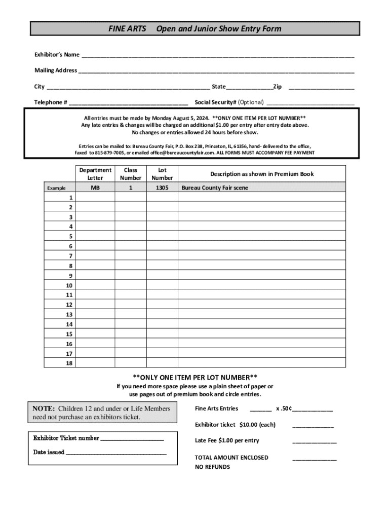 Fillable Online Fine Arts Fax Email Print - pdfFiller