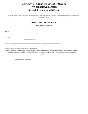 Fillable Online University of Pittsburgh School of Nursing - Annual ...