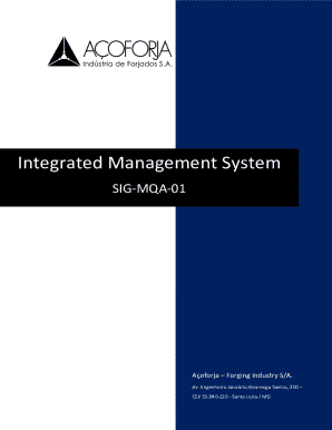 Fillable Online Integrated Management System Documentation Fax Email ...