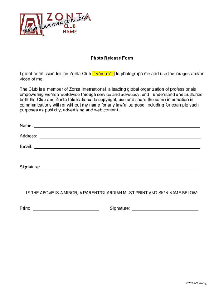 Fillable Online Photo Release Authorization Fax Email Print - pdfFiller