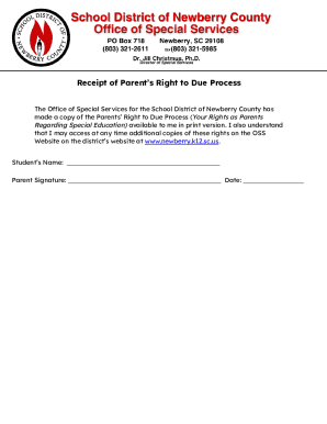 Fillable Online Parents’ Right to Due Process Fax Email Print - pdfFiller