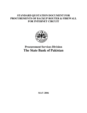 Fillable Online Standard Quotation Document for Procurements Fax Email ...