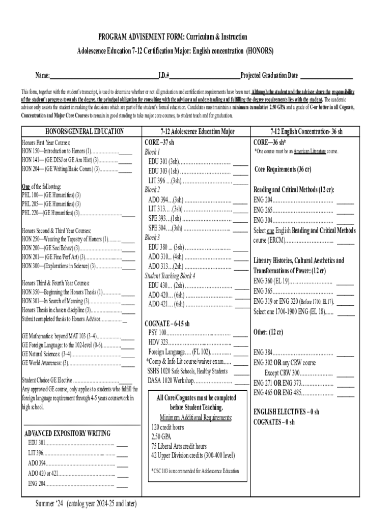 Fillable Online Curriculum & Instruction Fax Email Print - pdfFiller