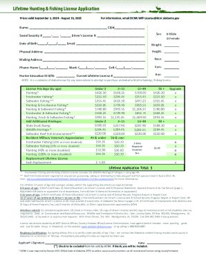 Fillable Online Lifetime Hunting & Fishing License Application Fax ...