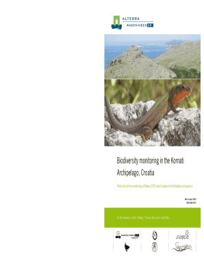 Fillable Online Biodiversity Monitoring in the Kornati Archipelago, Croatia Fax Email Print ...