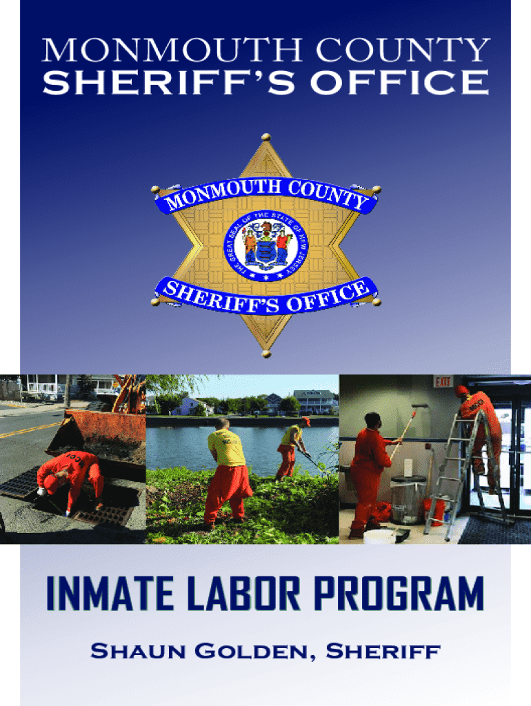 Fillable Online Monmouth County Inmate Labor Program Fax Email Print ...