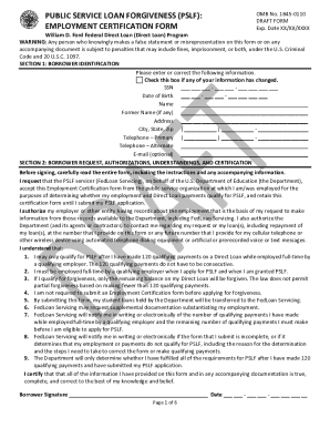 Fillable Online Public Service Loan Forgiveness (pslf) Fax Email Print ...