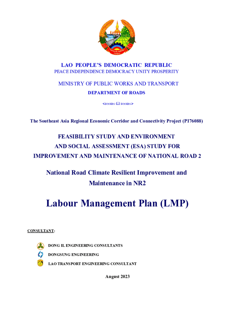 Fillable Online Feasibility Study and Environment and Social Assessment ...