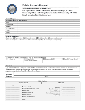 Fillable Online Request for Public Records Fax Email Print - pdfFiller