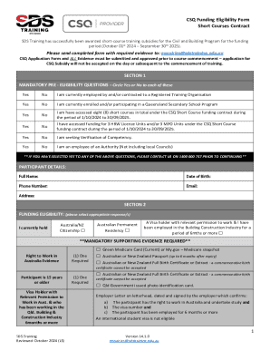 Fillable Online Short Courses Contract Fax Email Print - pdfFiller
