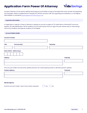 Fillable Online Power of Attorney Application Form Fax Email Print ...