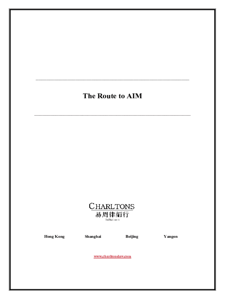 Fillable Online The Route to AIM Fax Email Print - pdfFiller