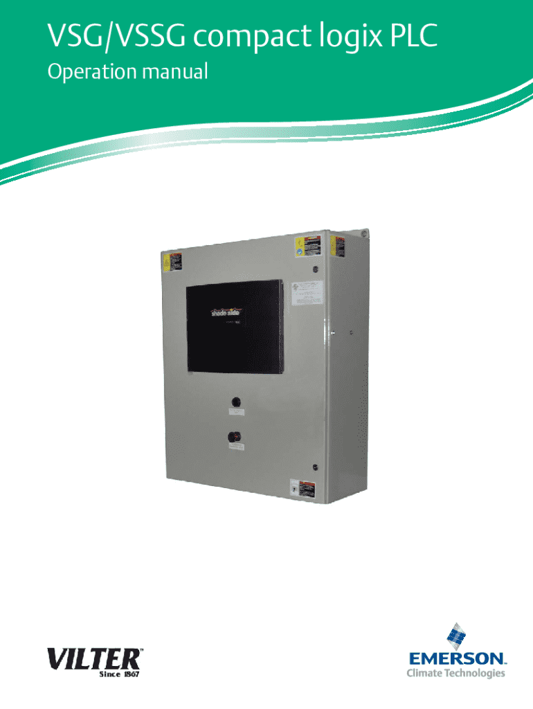 Fillable Online Vsg/vssg Compact Logix Plc Operation Manual Fax Email Print - pdfFiller