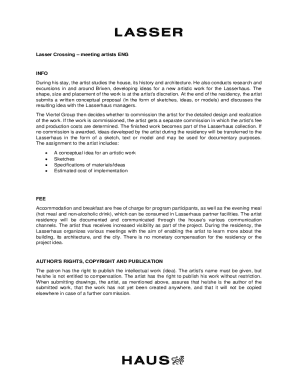 Fillable Online Lasser Crossing – Meeting Artists Fax Email Print - pdfFiller
