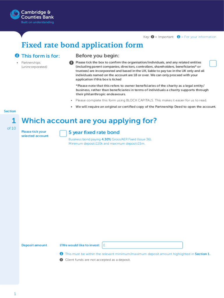 Fillable Online Fixed Rate Bond Application Fax Email Print - pdfFiller