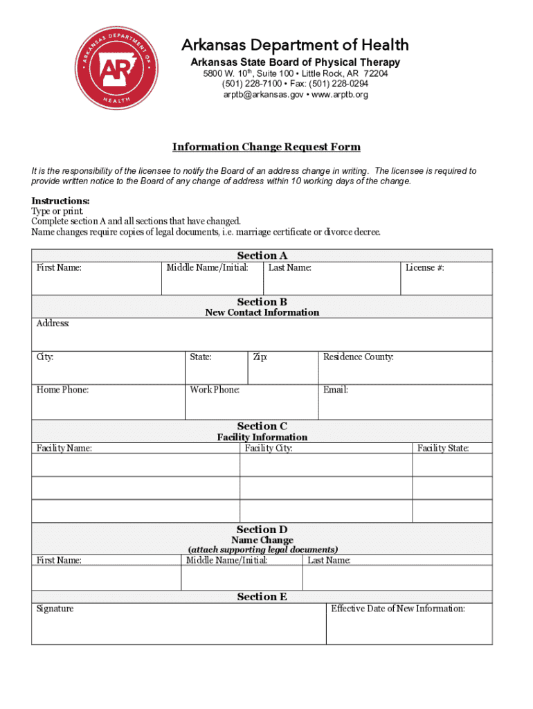 Fillable Online Information Change Request Fax Email Print - pdfFiller