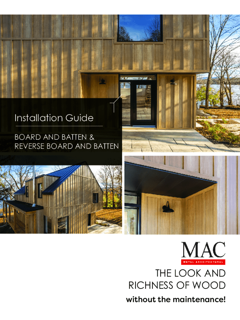 Fillable Online Installation Guide - Board and Batten & Reverse Board ...