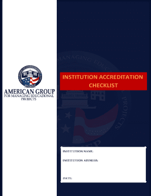 Fillable Online Institution Accreditation Checklist Fax Email Print ...