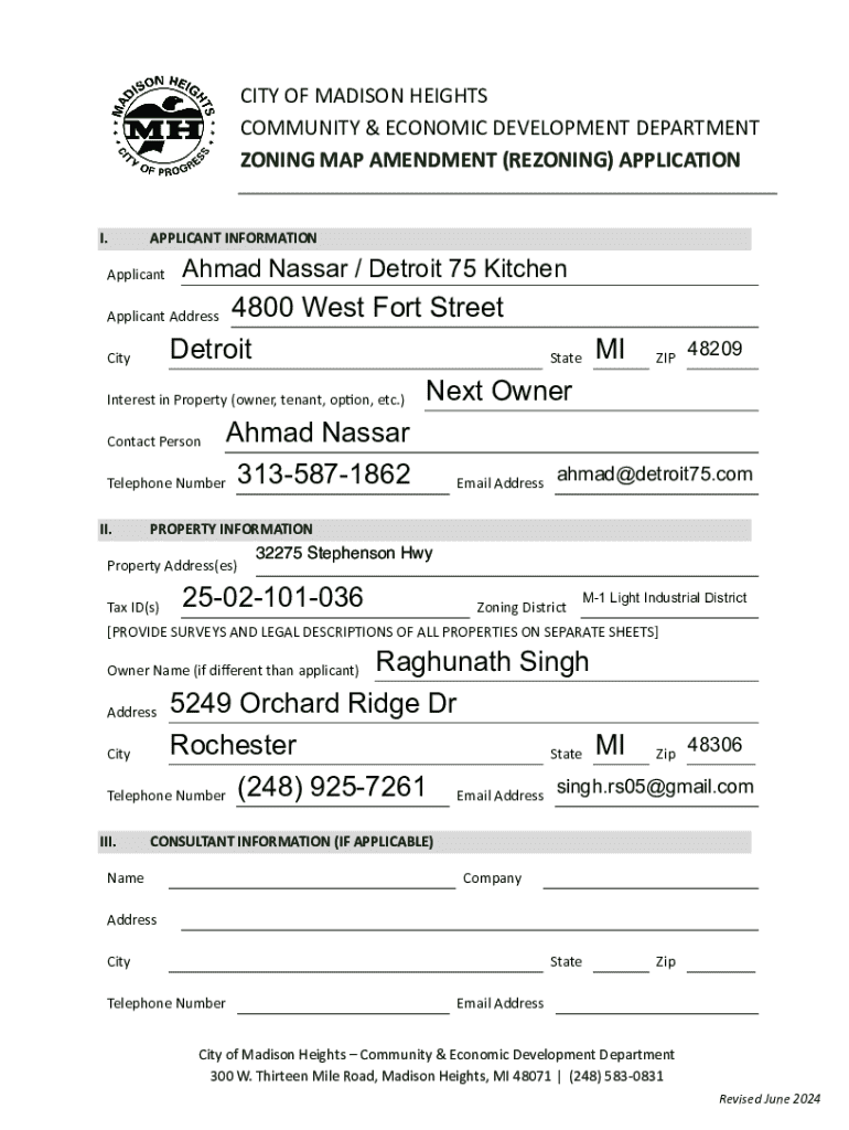 Fillable Online City of Madison Heights Community & Economic ...