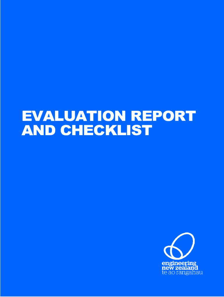 Fillable Online Evaluation Report and Checklist Fax Email Print - pdfFiller