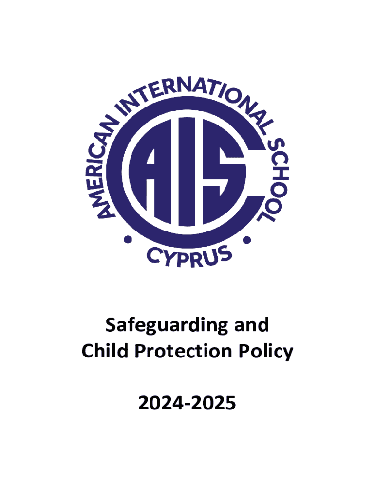 Fillable Online Scope and Aims of the AISC Safeguarding and Child Protection Policy Fax Email ...