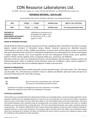 Fillable Online Reference Material Certificate Fax Email Print - pdfFiller