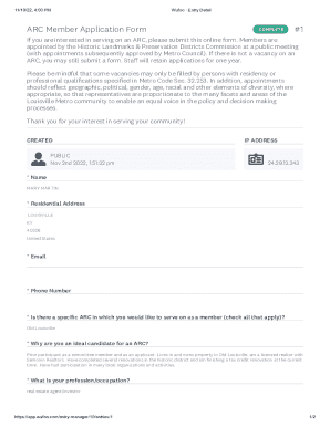 Fillable Online Arc Member Application Fax Email Print - pdfFiller