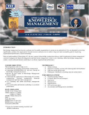Fillable Online Knowledge Management Online Course Fax Email Print - pdfFiller
