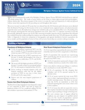 Fillable Online 2024 Workplace Violence Against Nurses Survey Fax Email Print - pdfFiller