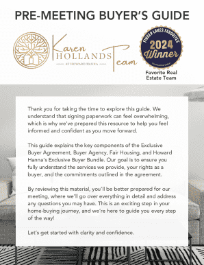 Fillable Online Pre-meeting Buyer’s Guide Fax Email Print - pdfFiller