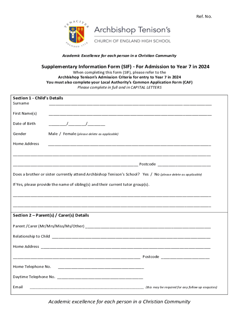 Fillable Online Academic Excellence for Each Person in a Christian ...