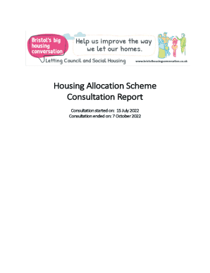 Fillable Online Housing Allocation Scheme Consultation Report Fax Email ...