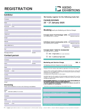 Fillable Online Registration for Fashn Rooms 2025 Fax Email Print - pdfFiller