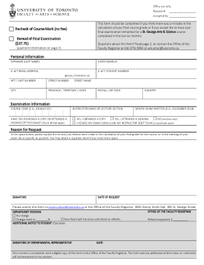 Fillable Online Current Students - Exam Recheck Form Fax Email Print ...