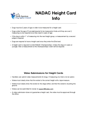Fillable Online Nadac Height Card Application Fax Email Print - pdfFiller